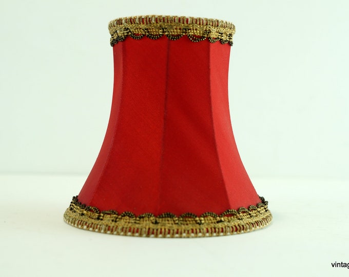 French Vintage Lampshades, Fabric Covered Lamp Shades Fringed ...