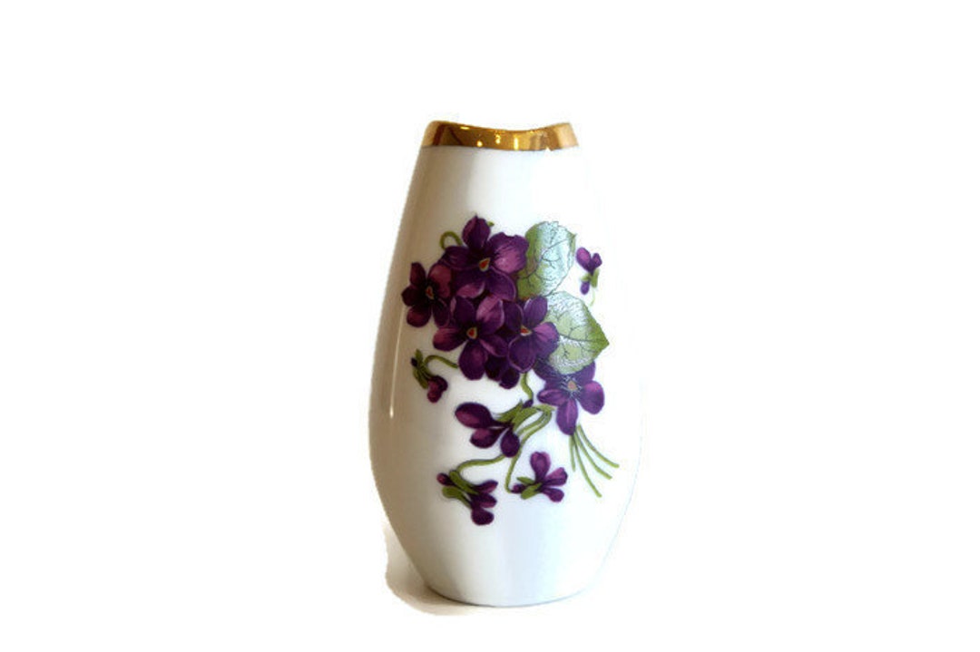 Vintage Porzelain Vase Bavarian Vase Bavaria Porzelain White Porcelain ...
