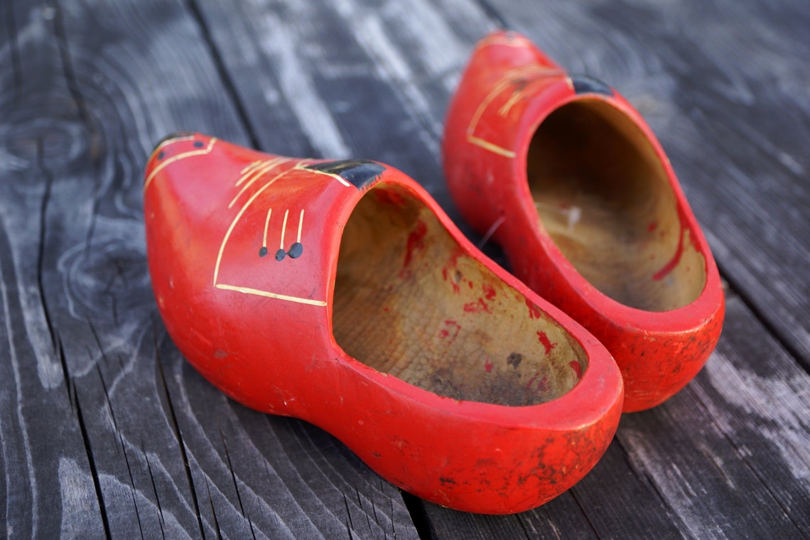 Vintage Scandinavian Wooden Clogs Dutch Wooden Shoes Hand | Etsy