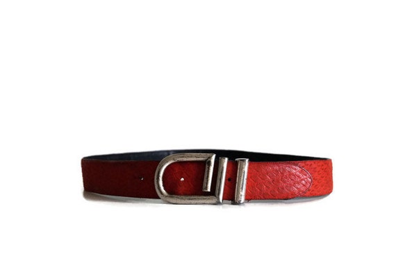 Genuine Leather belt red color Made in Germany by SC… - Gem