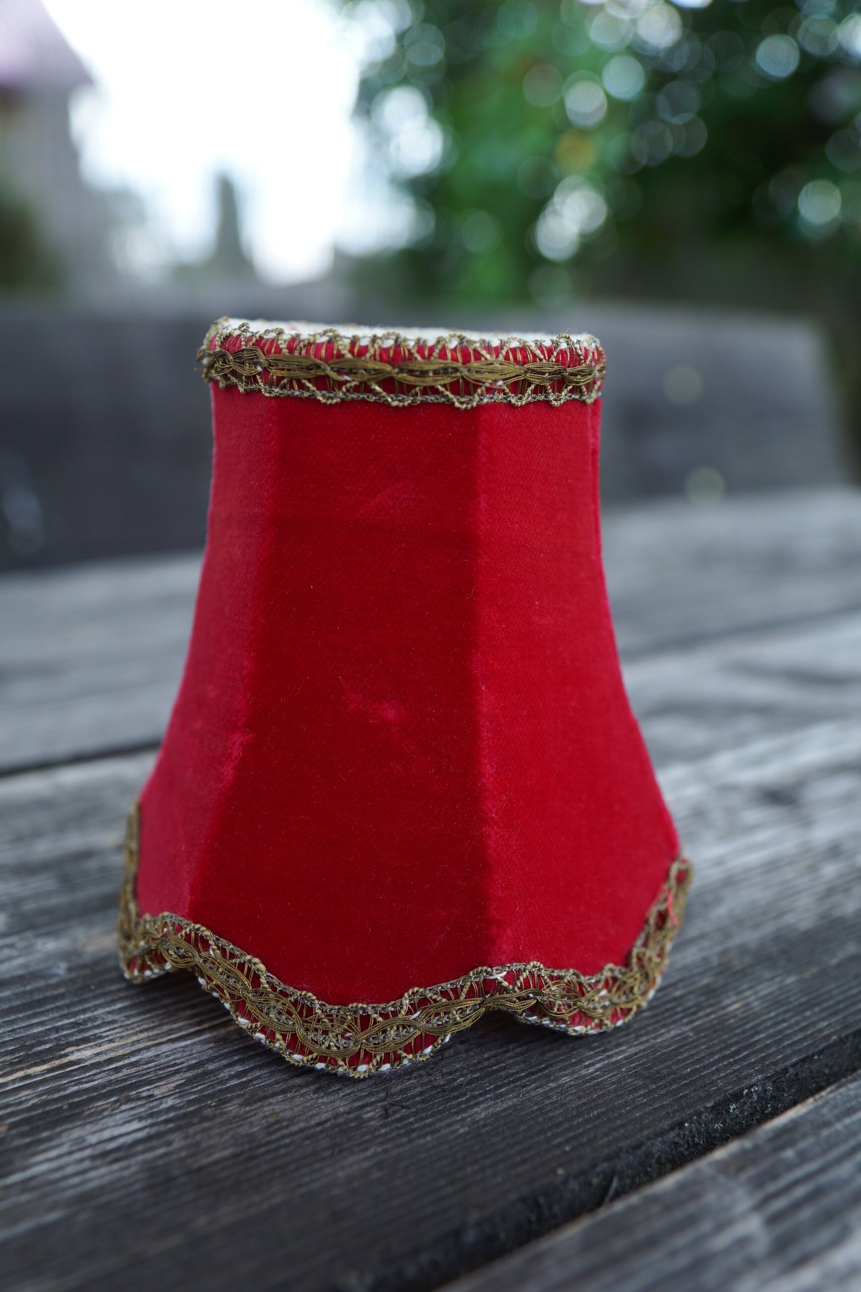 French Vintage red Lampshades velvet Covered Lamp Shades | Etsy