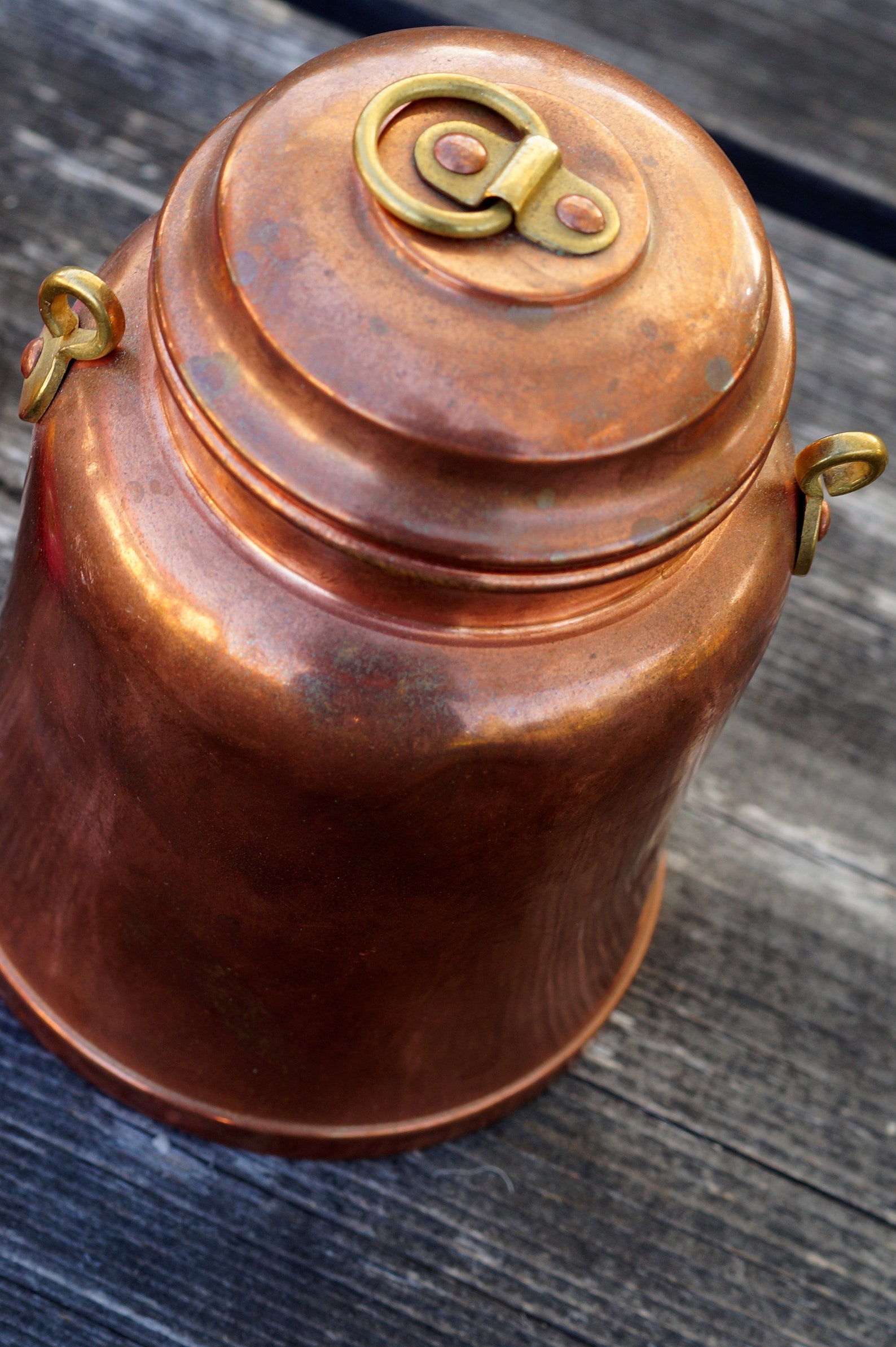 Vintage Brass Container Solid Heavy Brass Storage Container | Etsy