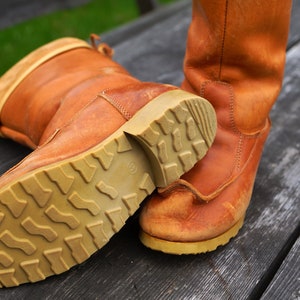 Vintage Leather Boots. Sami Lappland Boots Camel Brown Genuine Leather ...