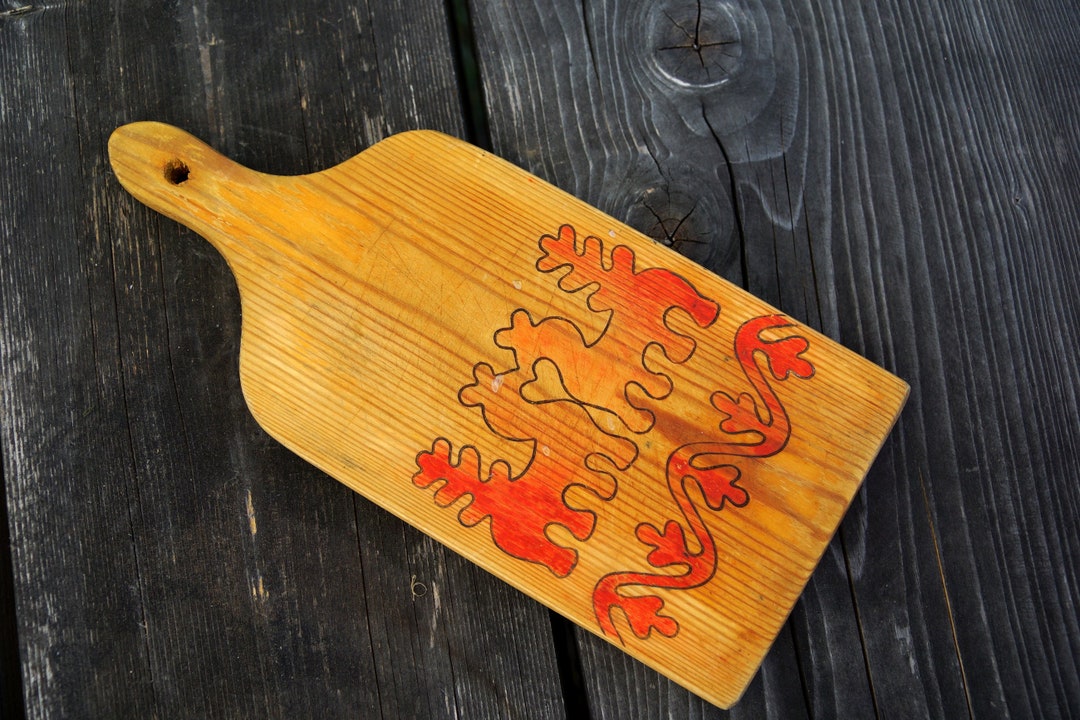 Vintage Swedish Wood Cutting Board: Rustic Farmhouse Kitchen Decor - Etsy