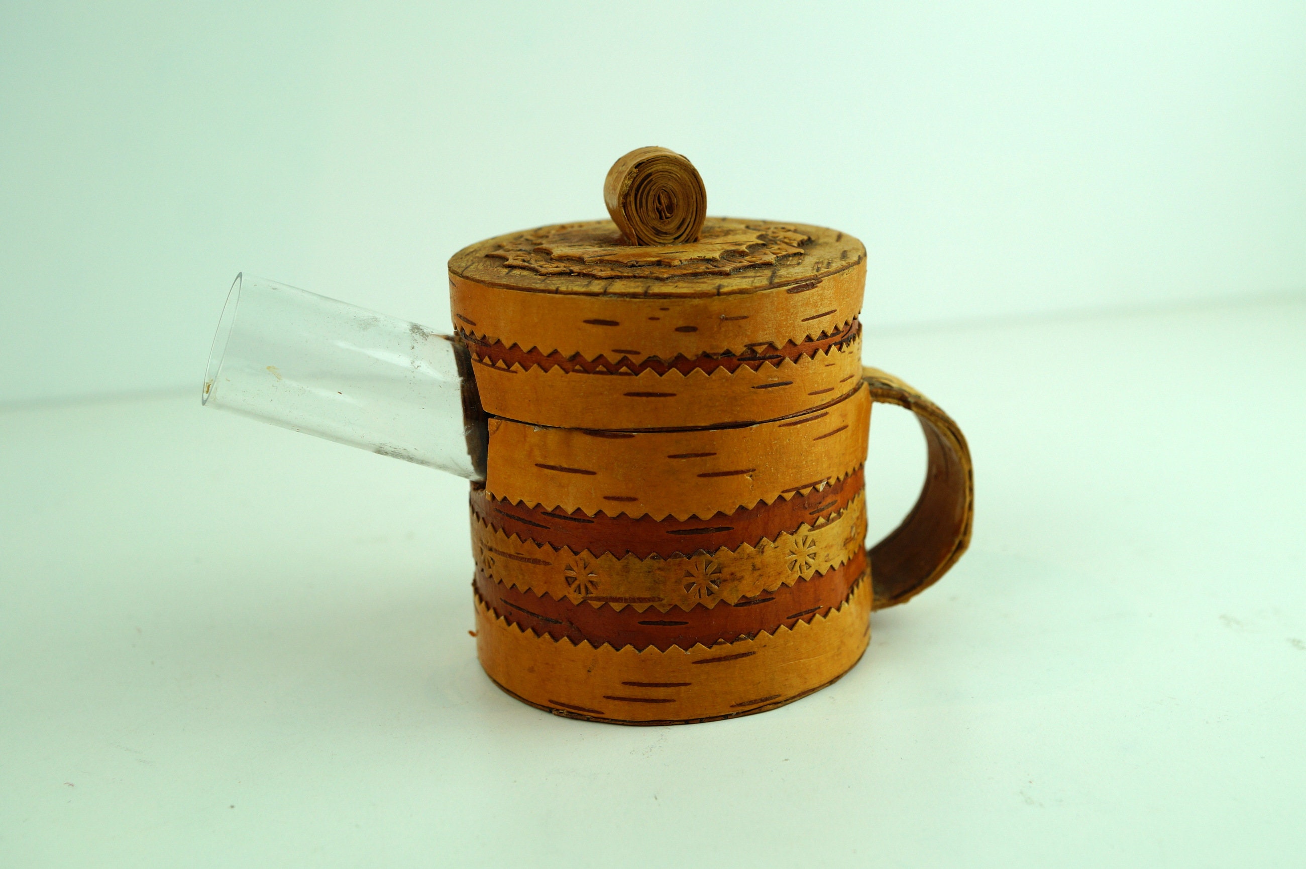 Vintage Wooden Canteen Wood Decanter Birch Bark Canteen Wood - Etsy