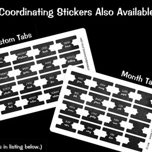 Chalkboard Divider Tab Stickers, Bullet Journal Stickers, Planner ...
