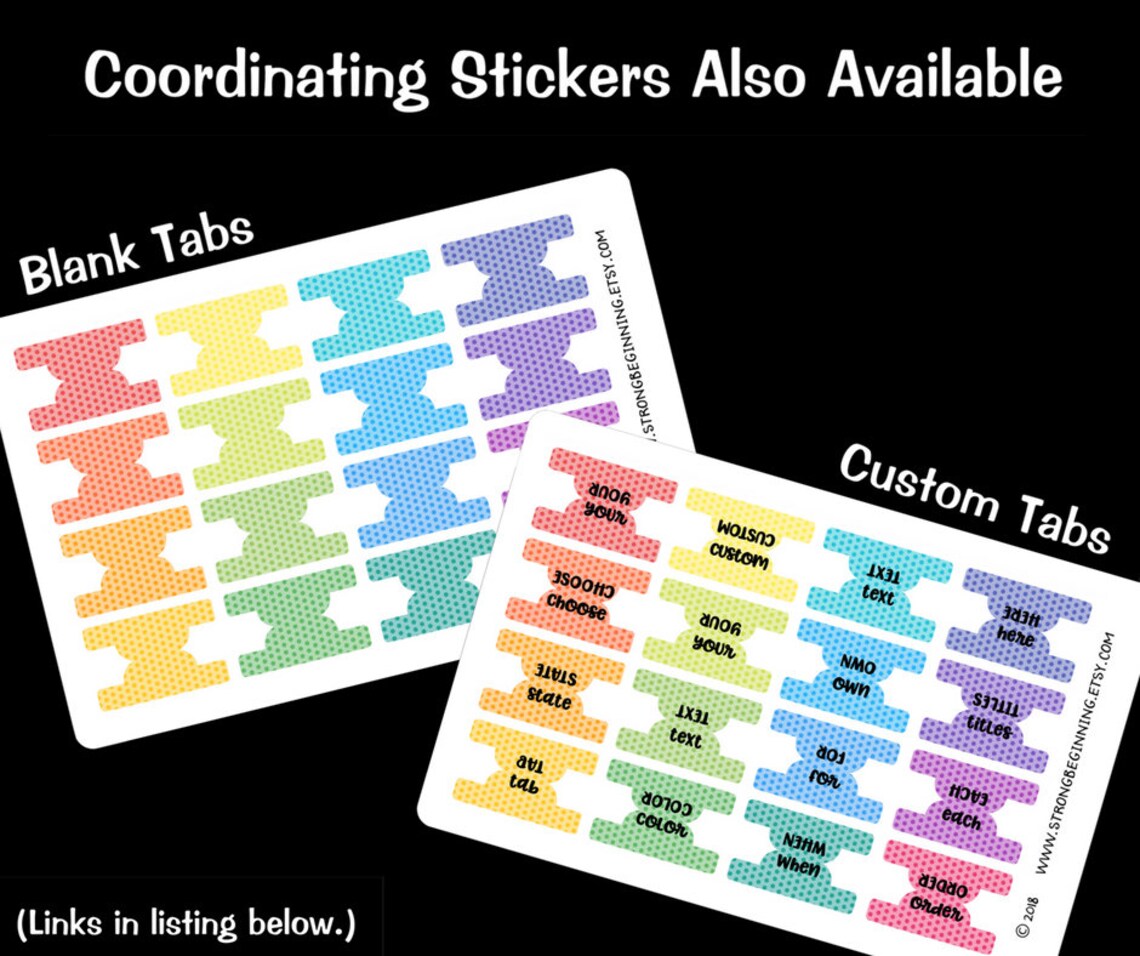 Dot Month Divider Tab Stickers Bullet Journal Stickers - Etsy