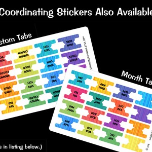 Multi-stripe Divider Tab Stickers, Bullet Journal Stickers, Planner ...