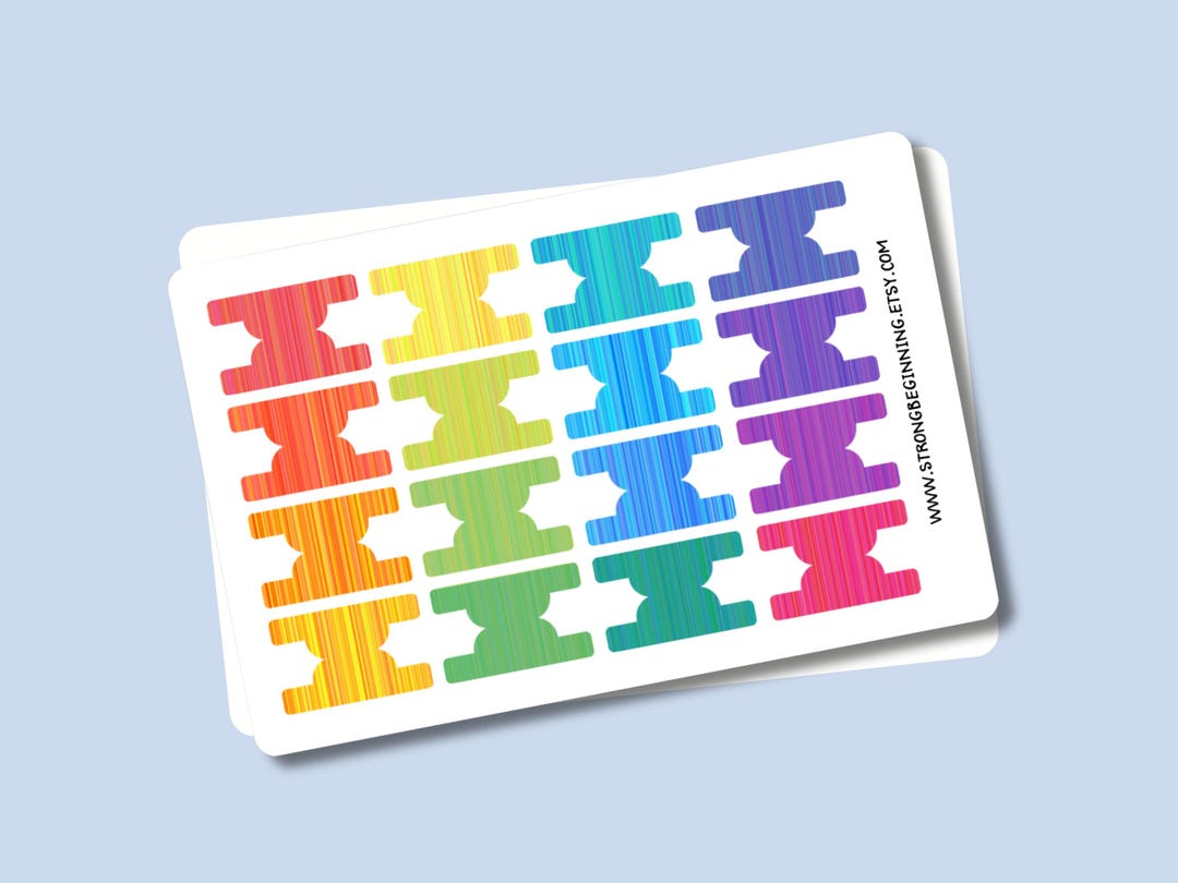 Multi-stripe Planner Tab Stickers, Bullet Journal Dividers - Etsy