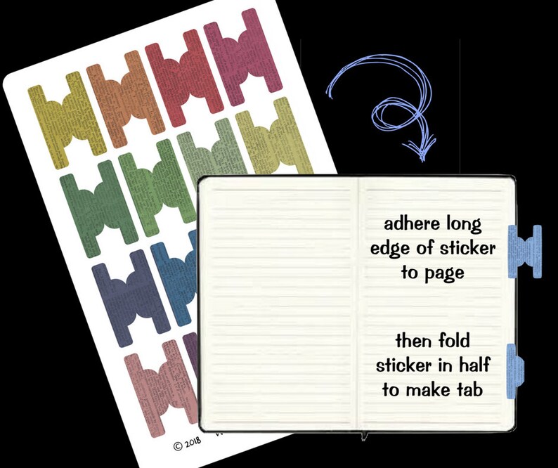 Dictionary Paper Divider Tab Stickers Bullet Journal - Etsy