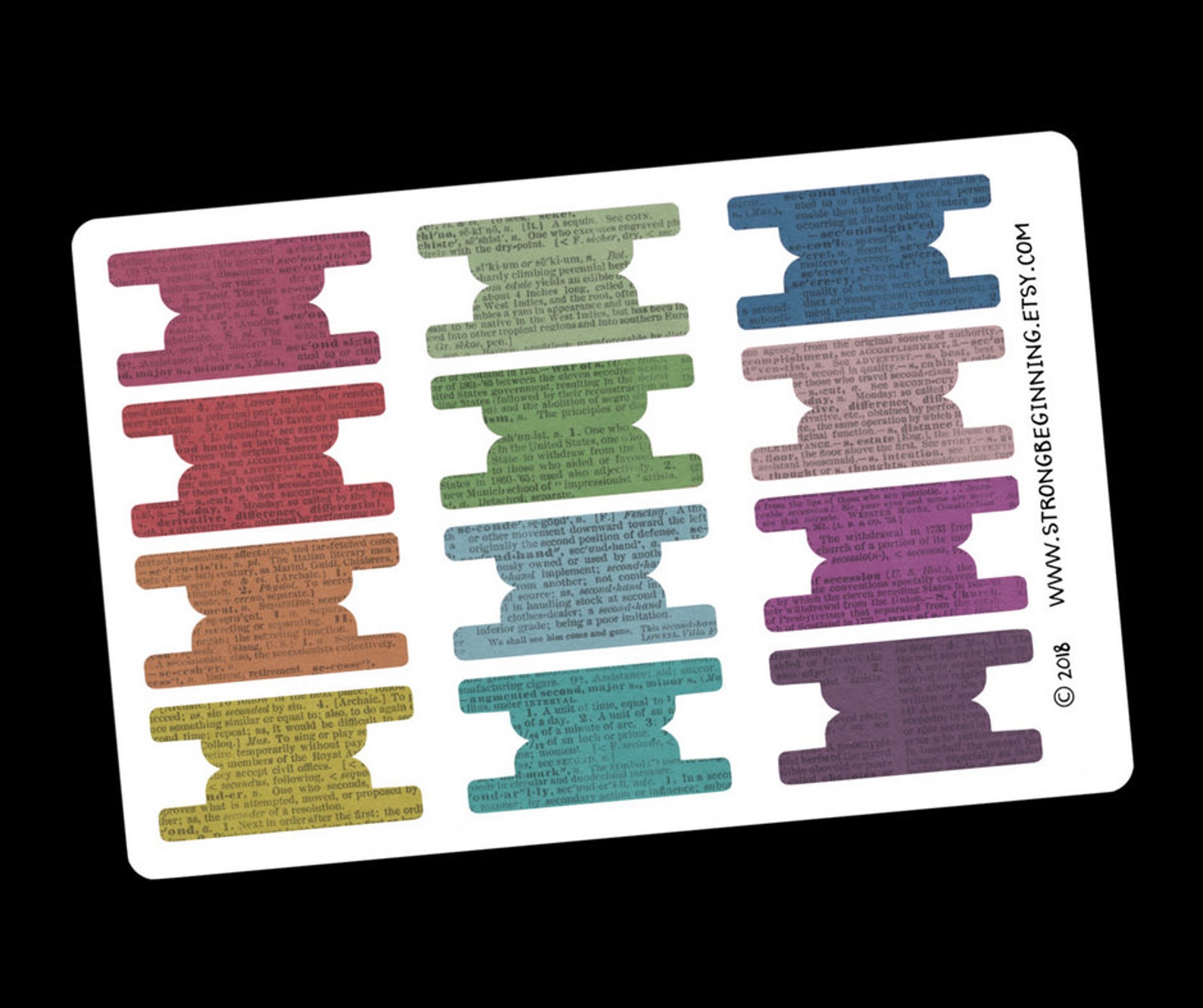 Dictionary Paper Divider Tab Stickers Bullet Journal - Etsy