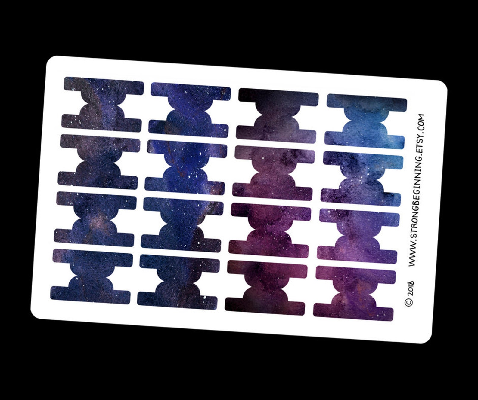 Galaxy Divider Tab Stickers Bullet Journal Stickers Planner | Etsy