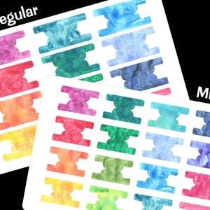 Watercolor Divider Tab Stickers, Planner Stickers, Bullet Journal ...