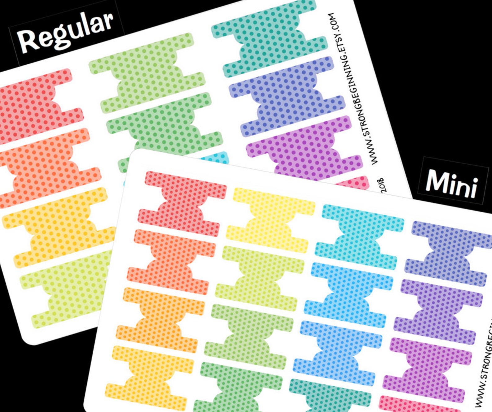 Dot Divider Tab Stickers Bullet Journal Stickers Planner | Etsy