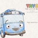 Tayo the Little Bus Watercolor Illustration Kids Birthday Clipart - Etsy