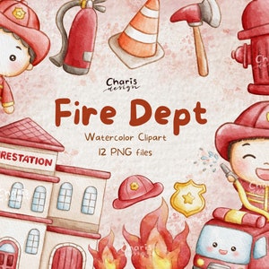 Fire Dept Clipart Fireman Firefighter Rescue Team Fire Station - Etsy