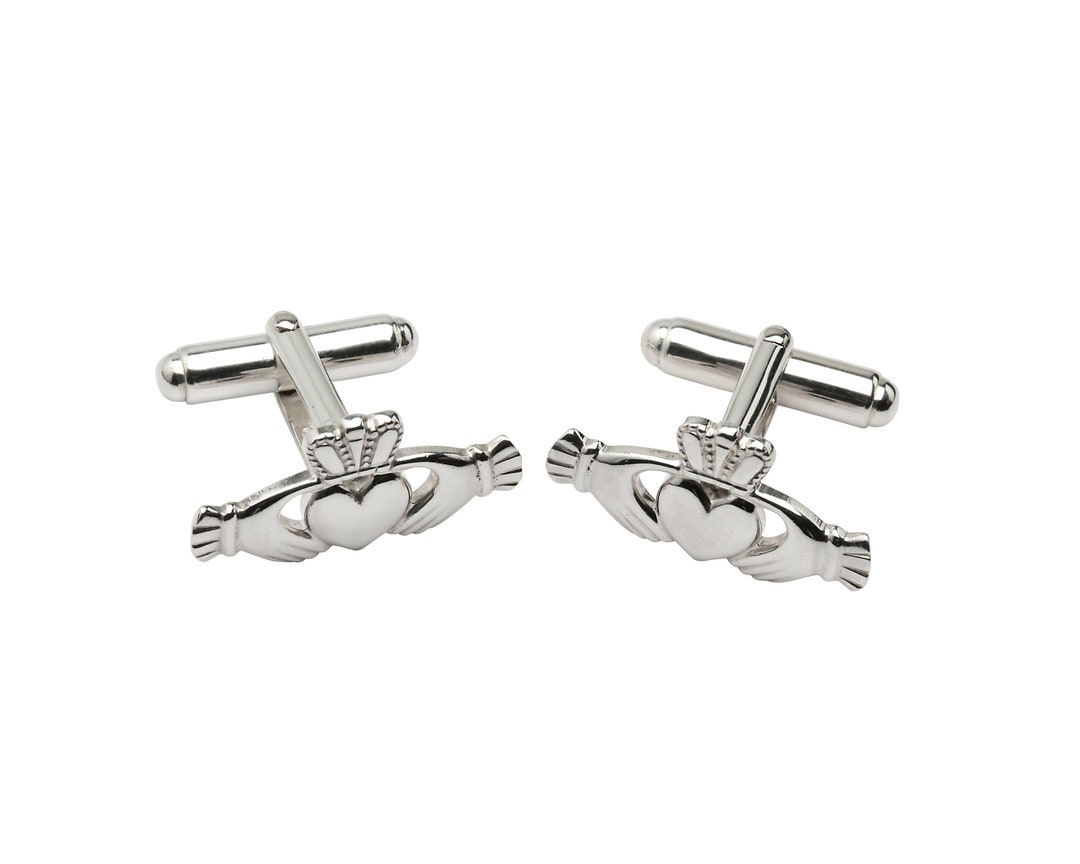 Claddagh Cuff Links Sterling Silver - Etsy