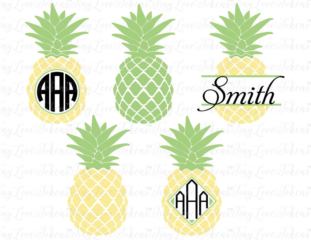Pineapple Express Monogram SVG Design for Silhouette and Other Craft ...