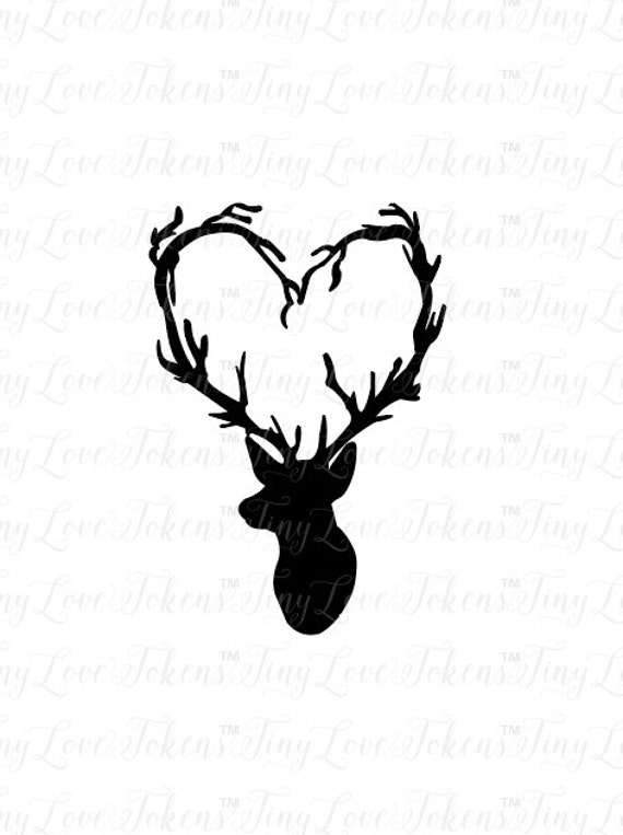 Deer Head Heart Logo