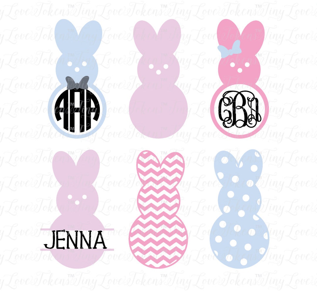 Peeps Monogram SVG Design for Silhouette and Other Craft Cutters (.svg ...