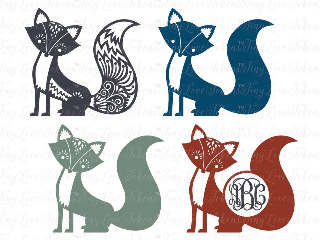 Foxy Design for Silhouette and Other Craft Cutters (.svg/.dxf/.eps/.png ...