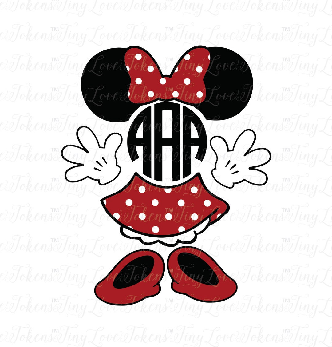 Minnie Monogram SVG Design for Silhouette and Other Craft Cutters (.svg ...
