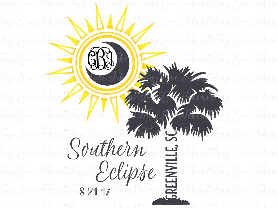 Southern Eclipse Greenville SC Design (.svg/.dxf/.eps/.pdf/.jpg) - Etsy