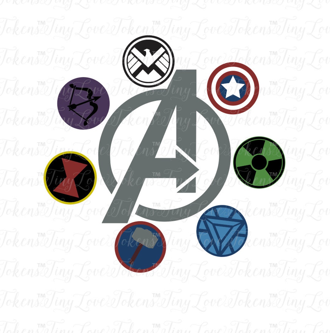 Avenger Icons SVG Design for Silhouette and Other Craft Cutters (.svg ...