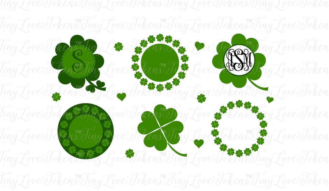 Clover Monogram SVG Design for Silhouette and other craft | Etsy