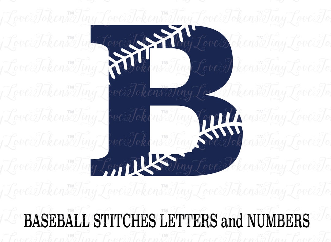 Baseball Stitches Letters and Numbers SVG Design for Silhouette and ...