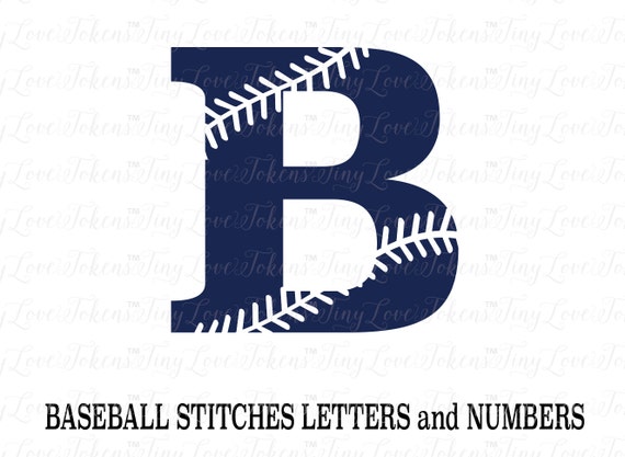 Béisbol puntadas de letras y números SVG diseño de silueta y | Etsy