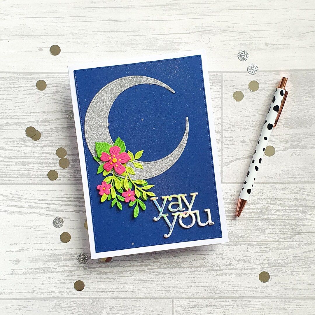 Floral Moon Congratulations Card, Yay You, Well Done, You Did It ...