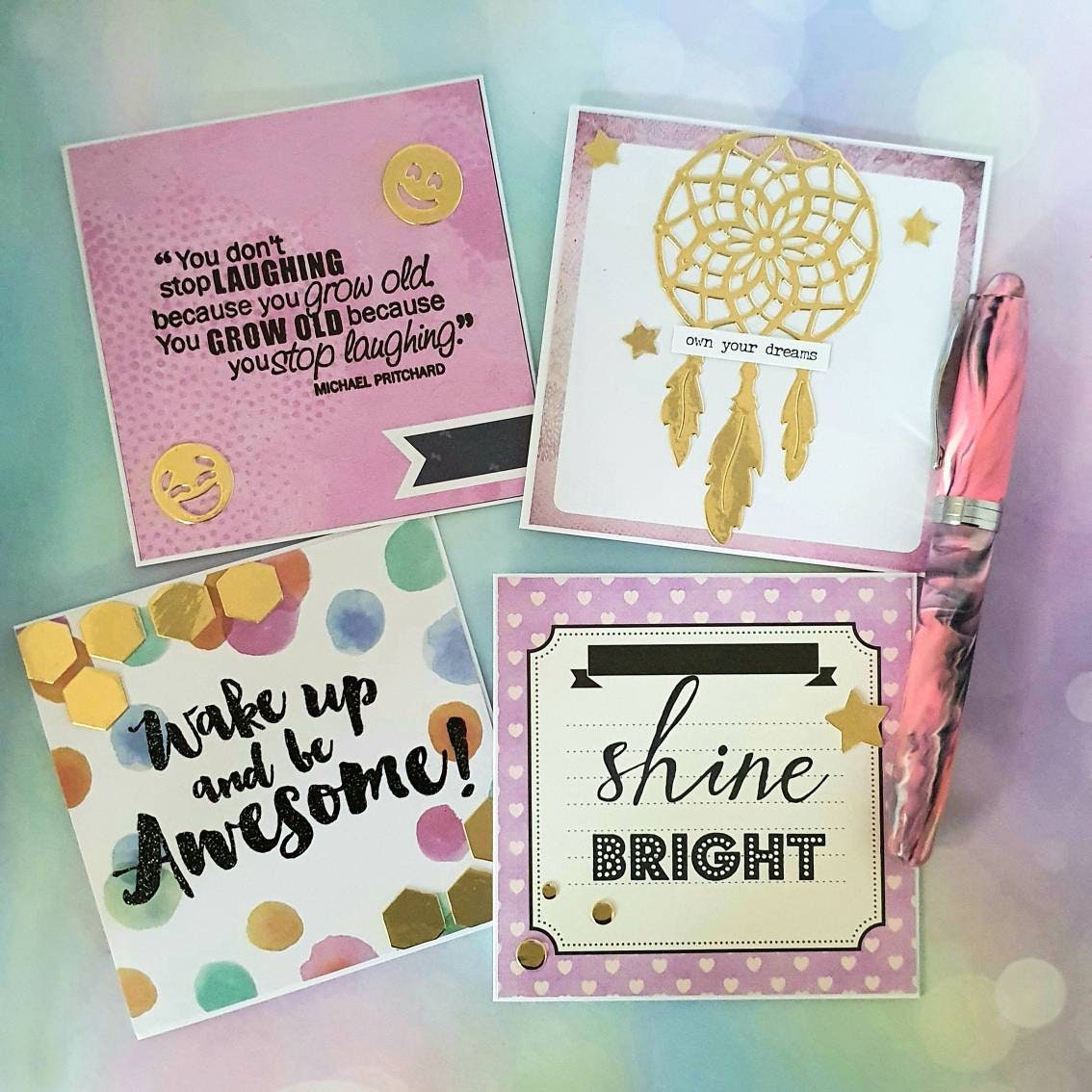 Paper encouragement blank notecard set cheering cards greetings cards ...