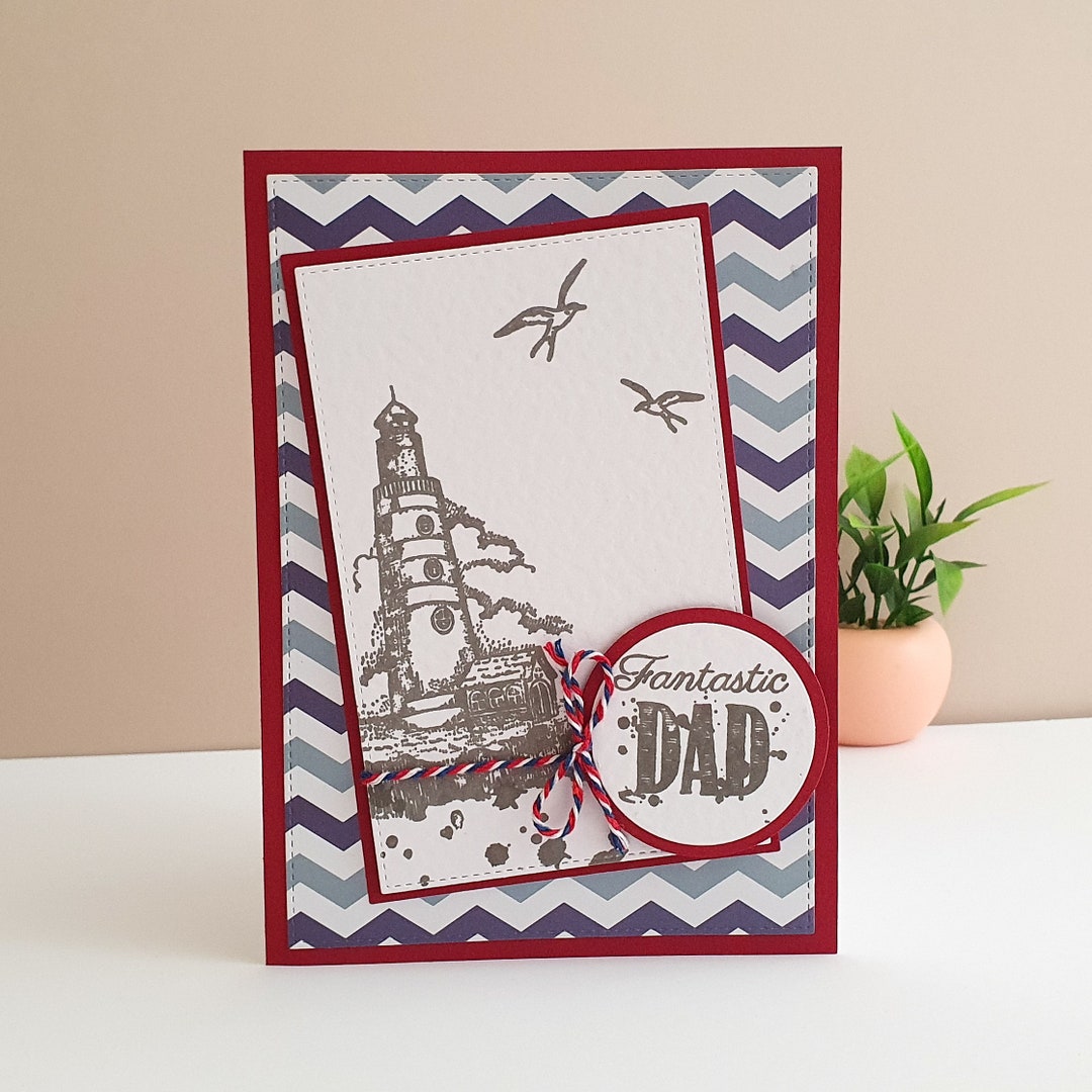 Birthday Card for Dad, Father's Day Card, Card for a Fantastic Dad, Red ...