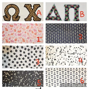 Iron on Greek Letter Patch: Custom Fabric Sorority Applique, English ...