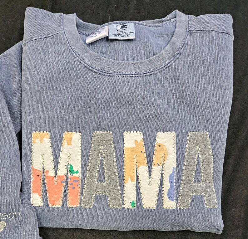 Custom Embroidered Keepsake Sweatshirt: Comfort Colors Applique, Baby ...