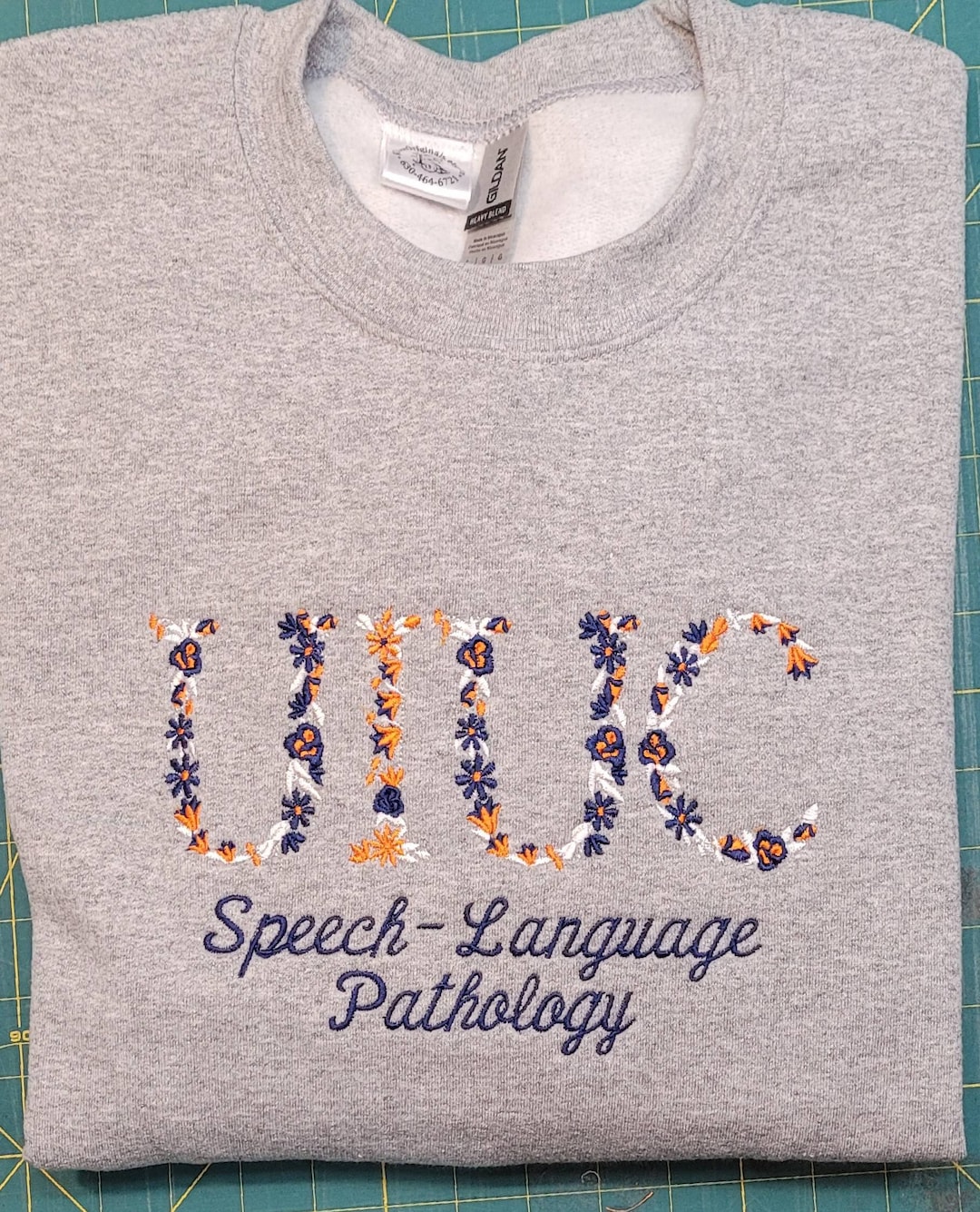 College Custom Floral Embroidered Sweatshirt. Any College Letter Shirt ...