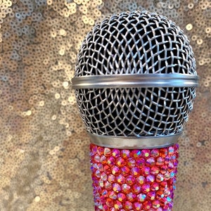 Rhinestone Bling Wired Microphone - Hot Pink - Etsy