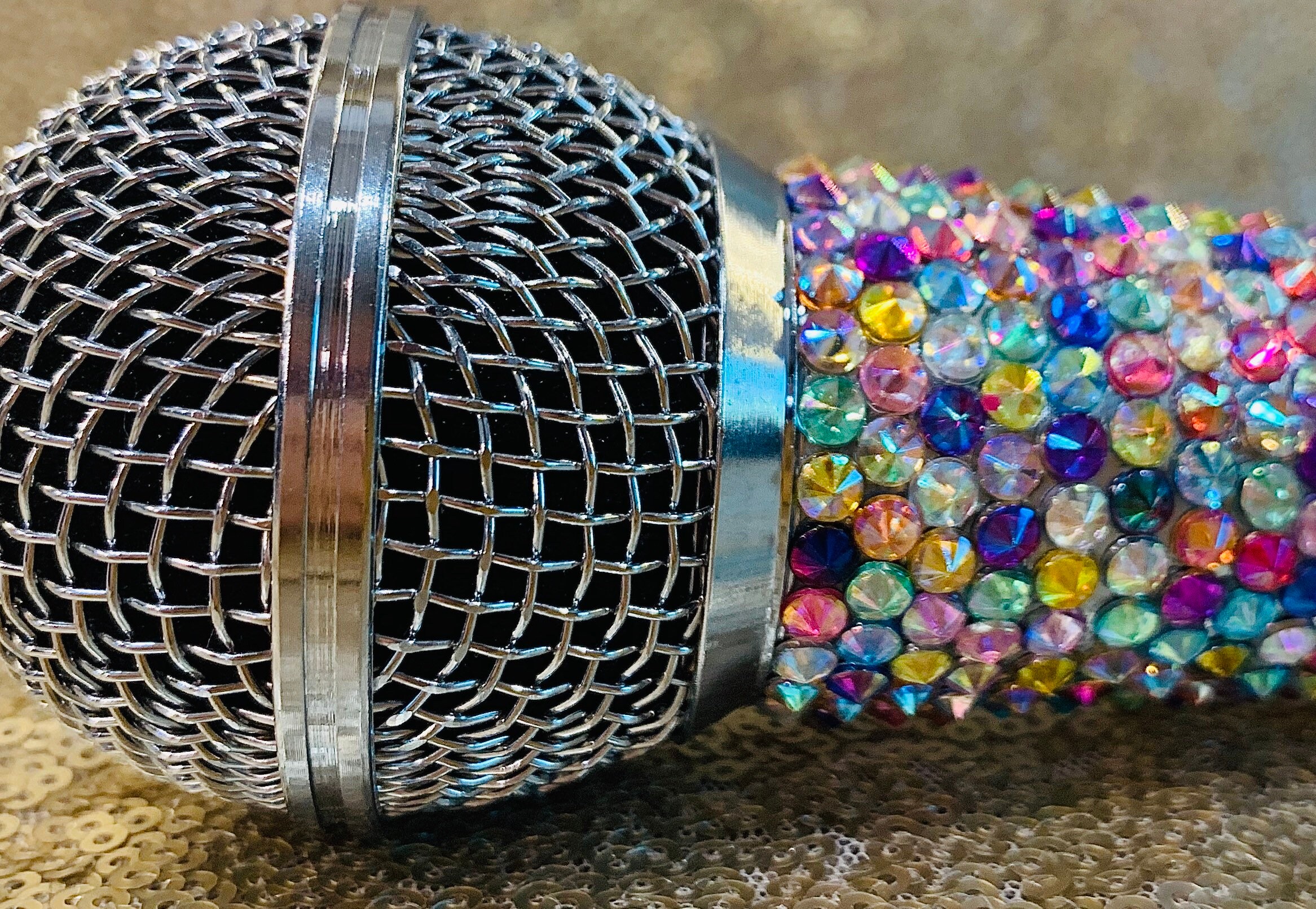 NEW! Rhinestone Bling Microphone - Multi Color - Etsy
