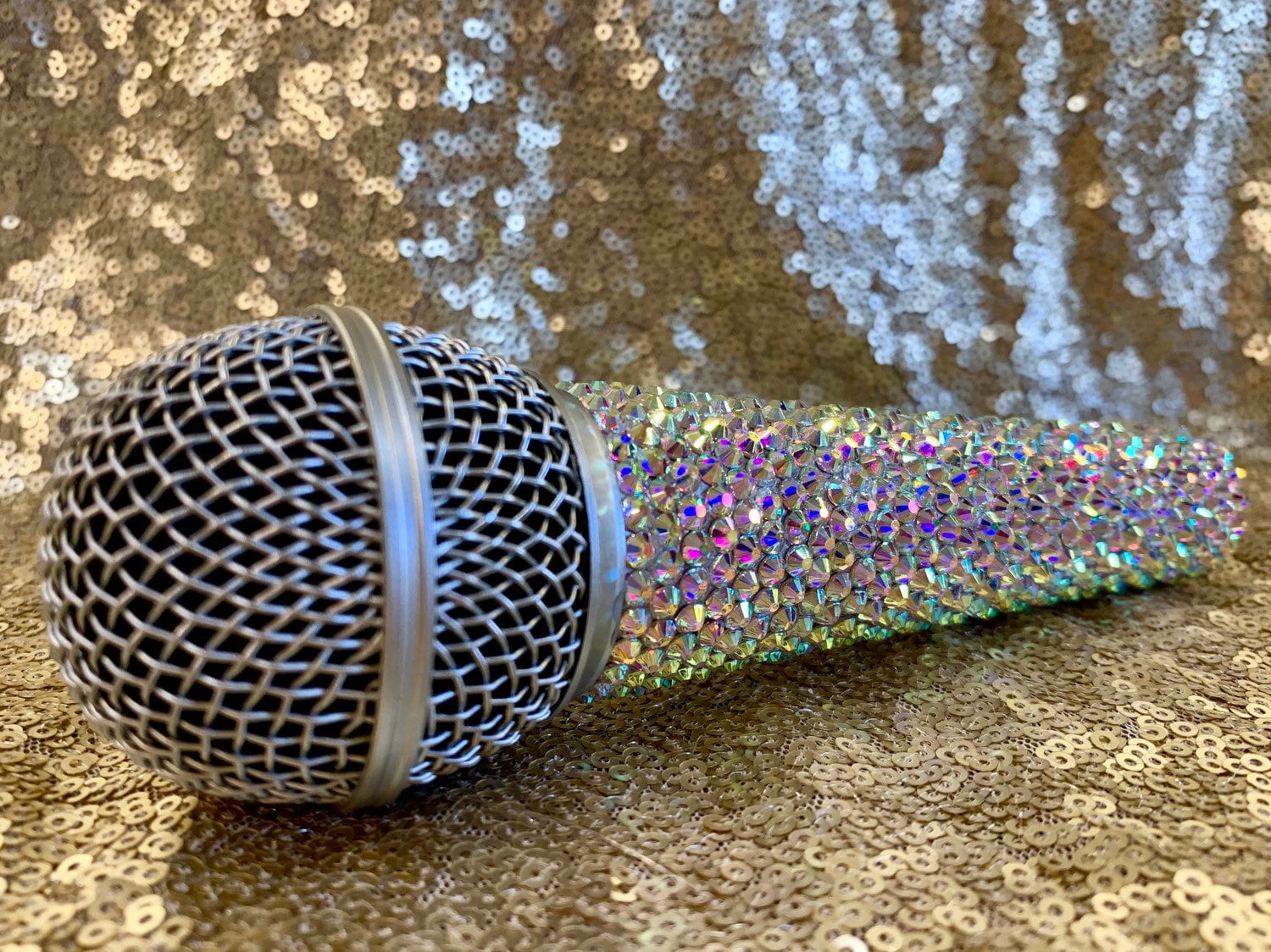 Rhinestone Bling Wired Microphone - Vegas - Etsy