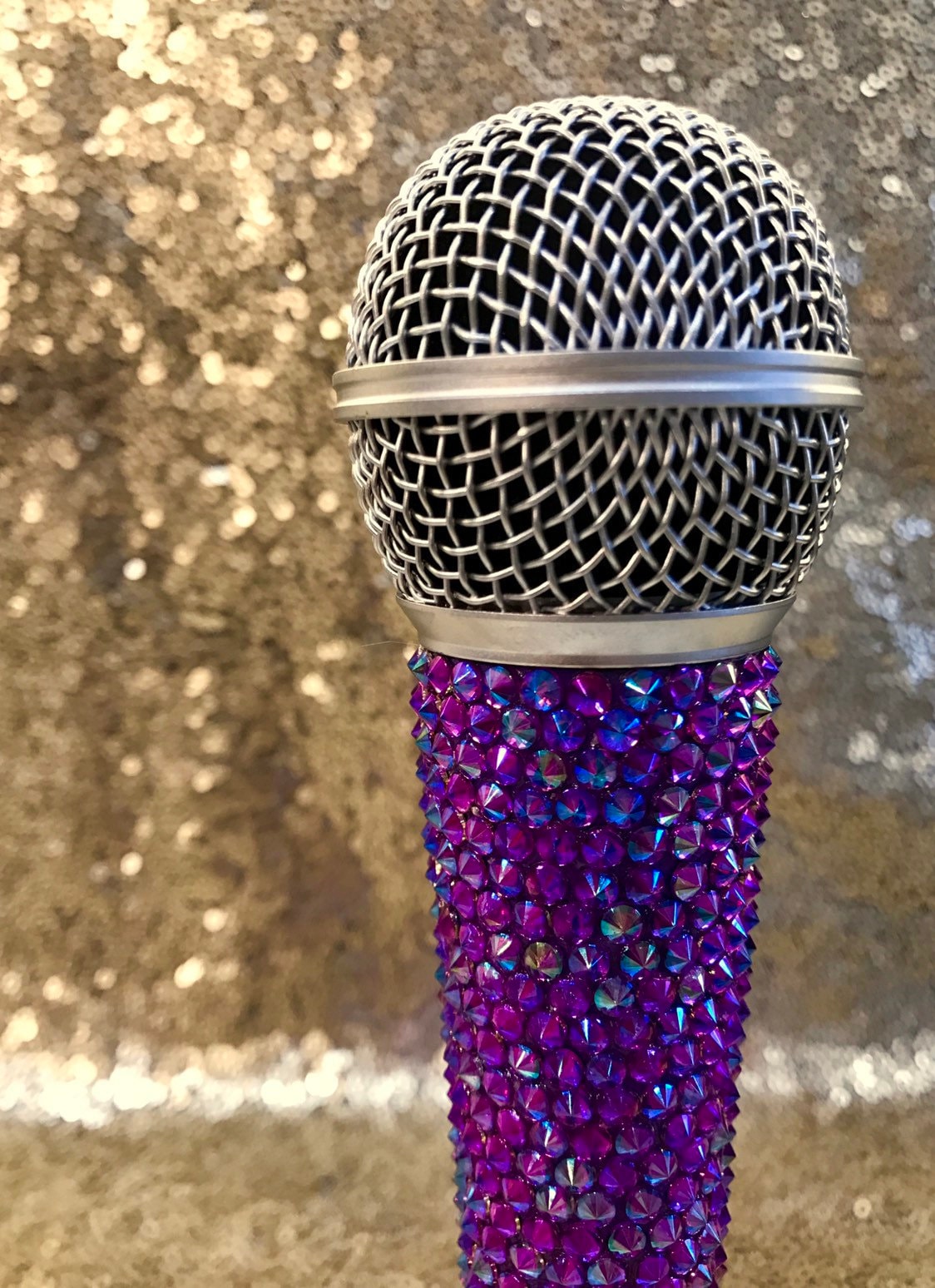 Purple Sparkly Microphone