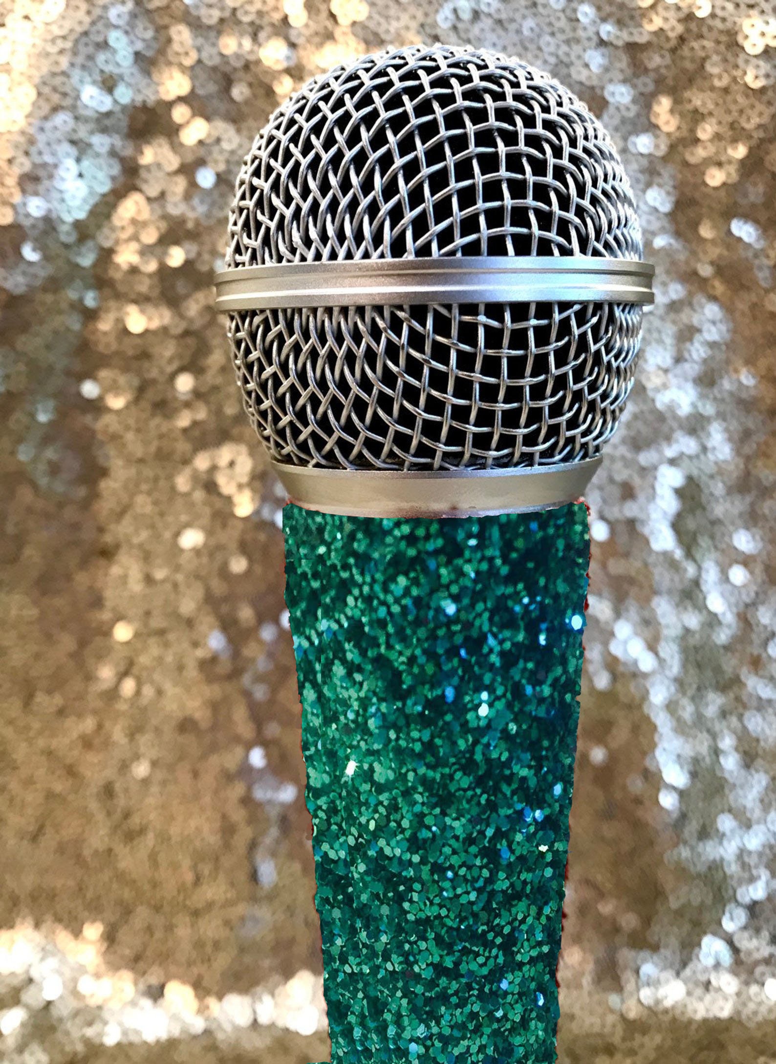 CUSTOM Glitter Bling Microphone Wired or Bluetooth Various | Etsy