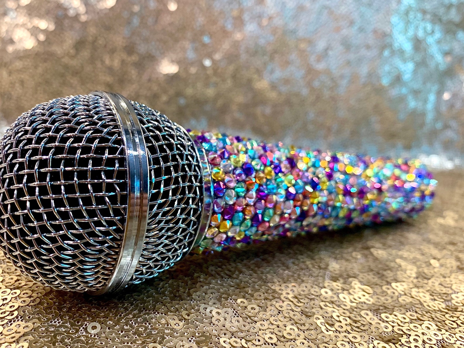 NEW Rhinestone Bling Microphone Multi Color - Etsy