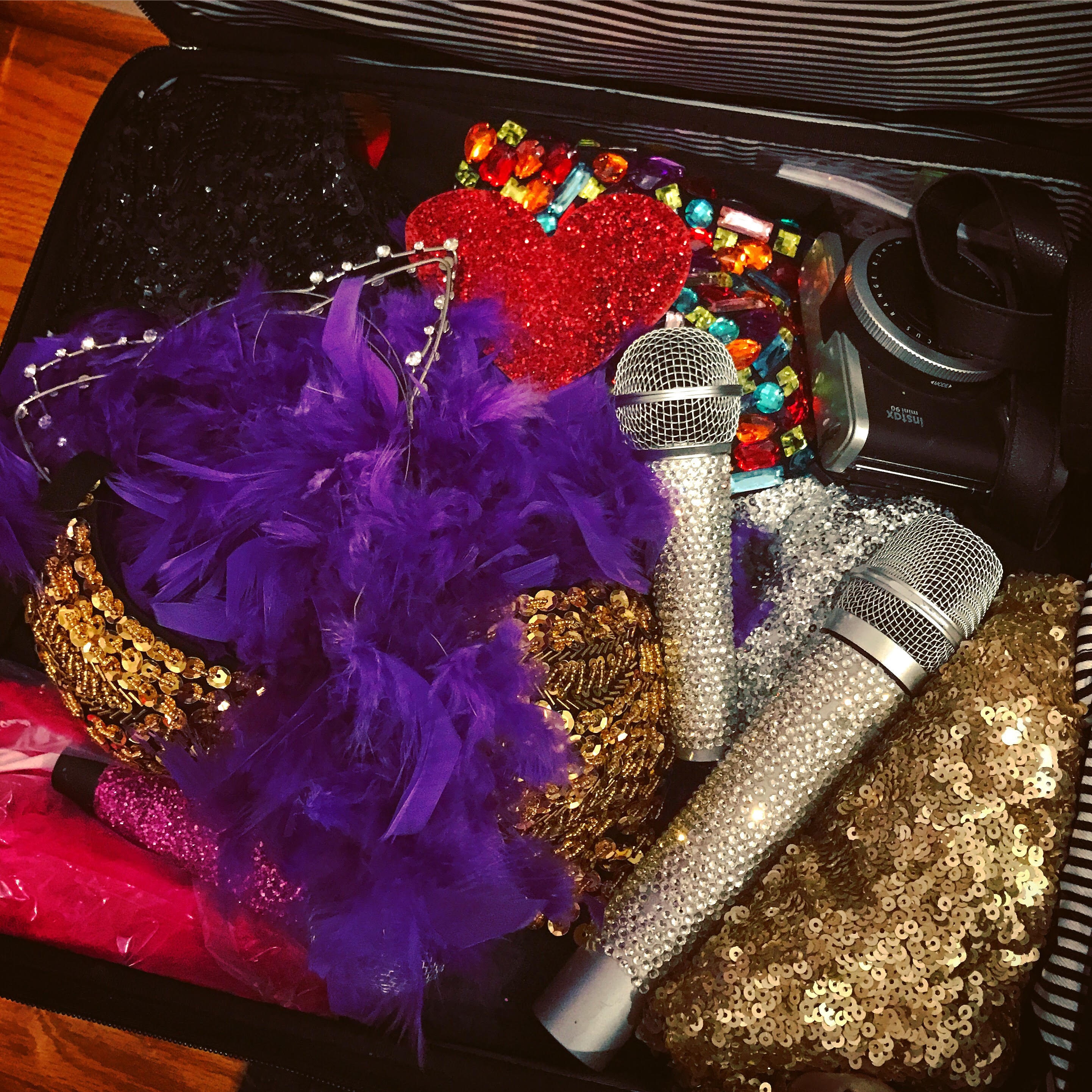 Rhinestone Bling Wired Microphone - Blue - Etsy