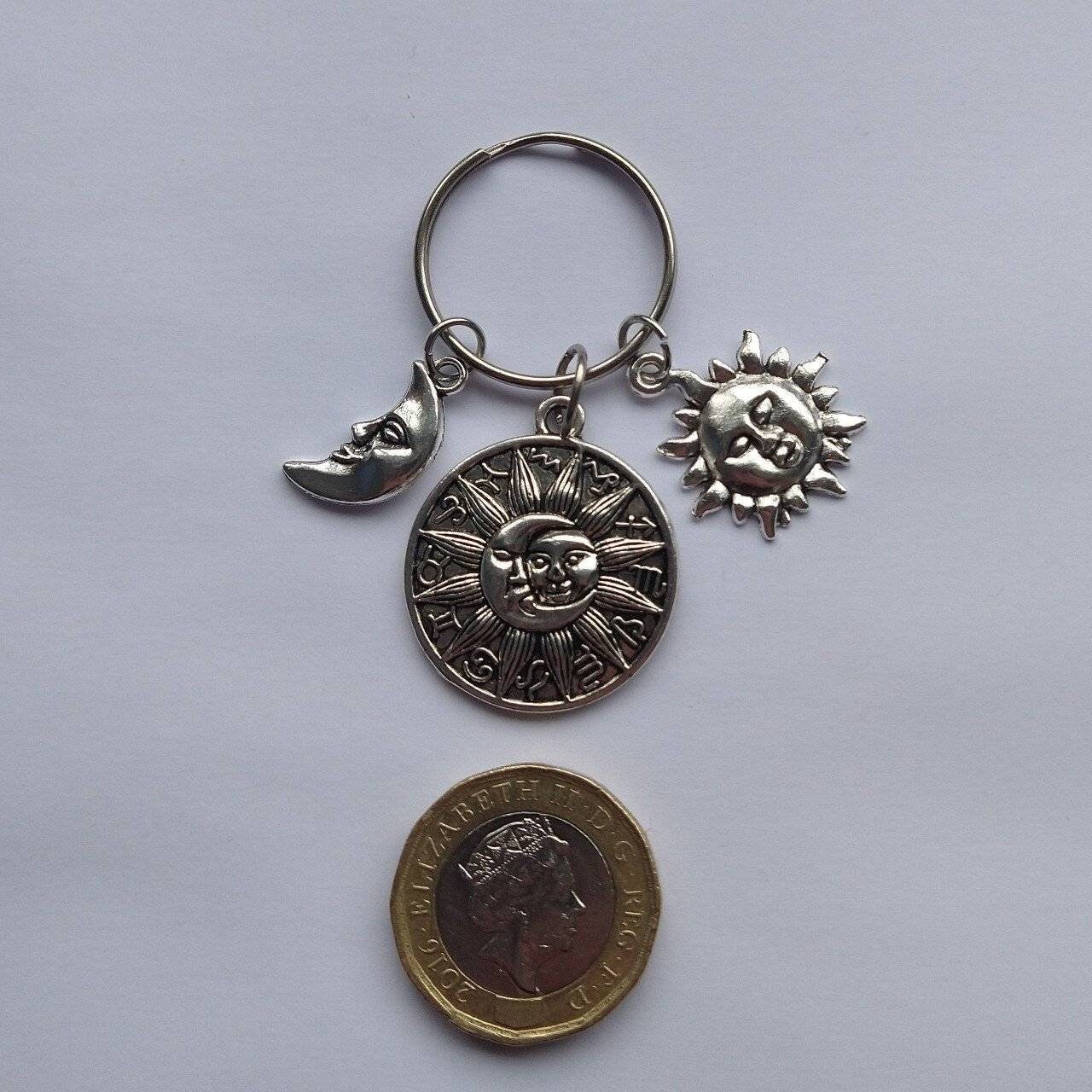 Sun and Moon Amulet Keyring | Etsy
