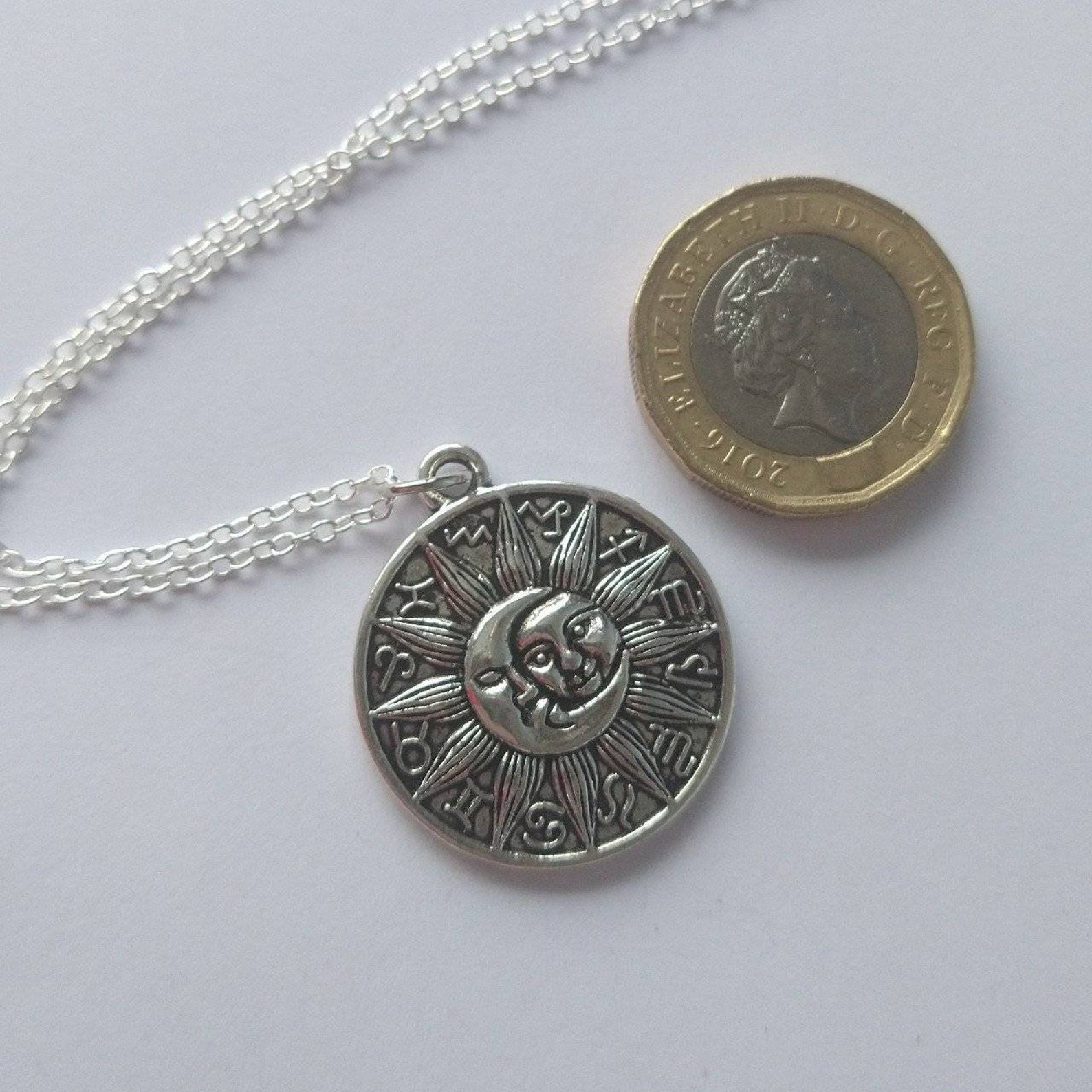 Sun and Moon Amulet Necklace - Etsy