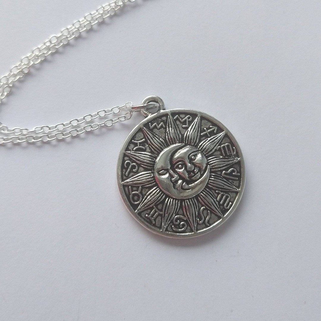 Sun and Moon Amulet Necklace - Etsy