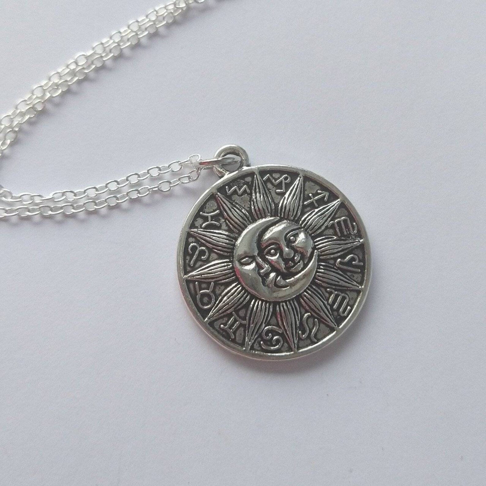Sun and Moon Amulet Necklace - Etsy