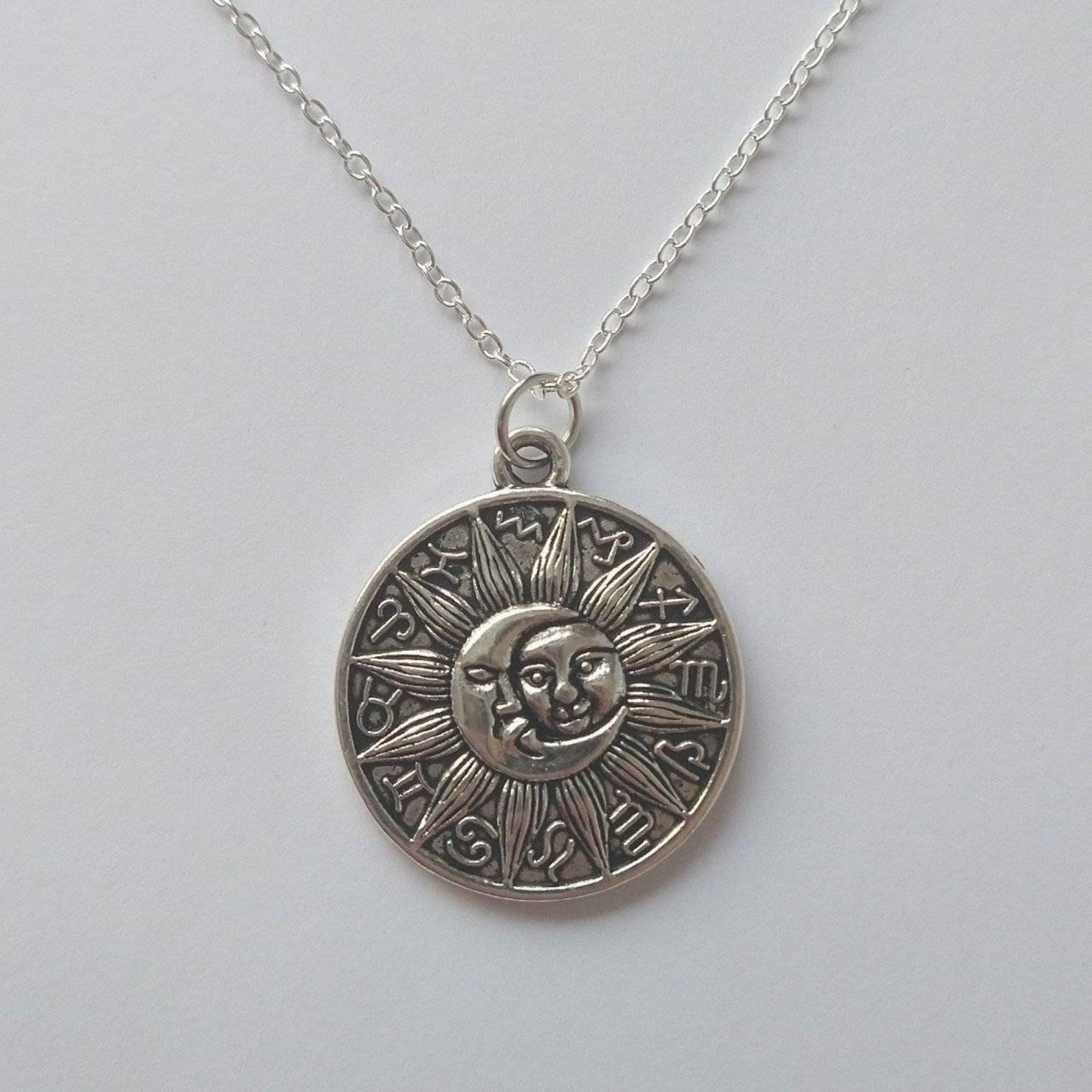 Sun and Moon Amulet Necklace - Etsy