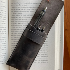 Handmade Thick Leather Fountain Pen Holder, Leather Pen Pouch, Leather ...